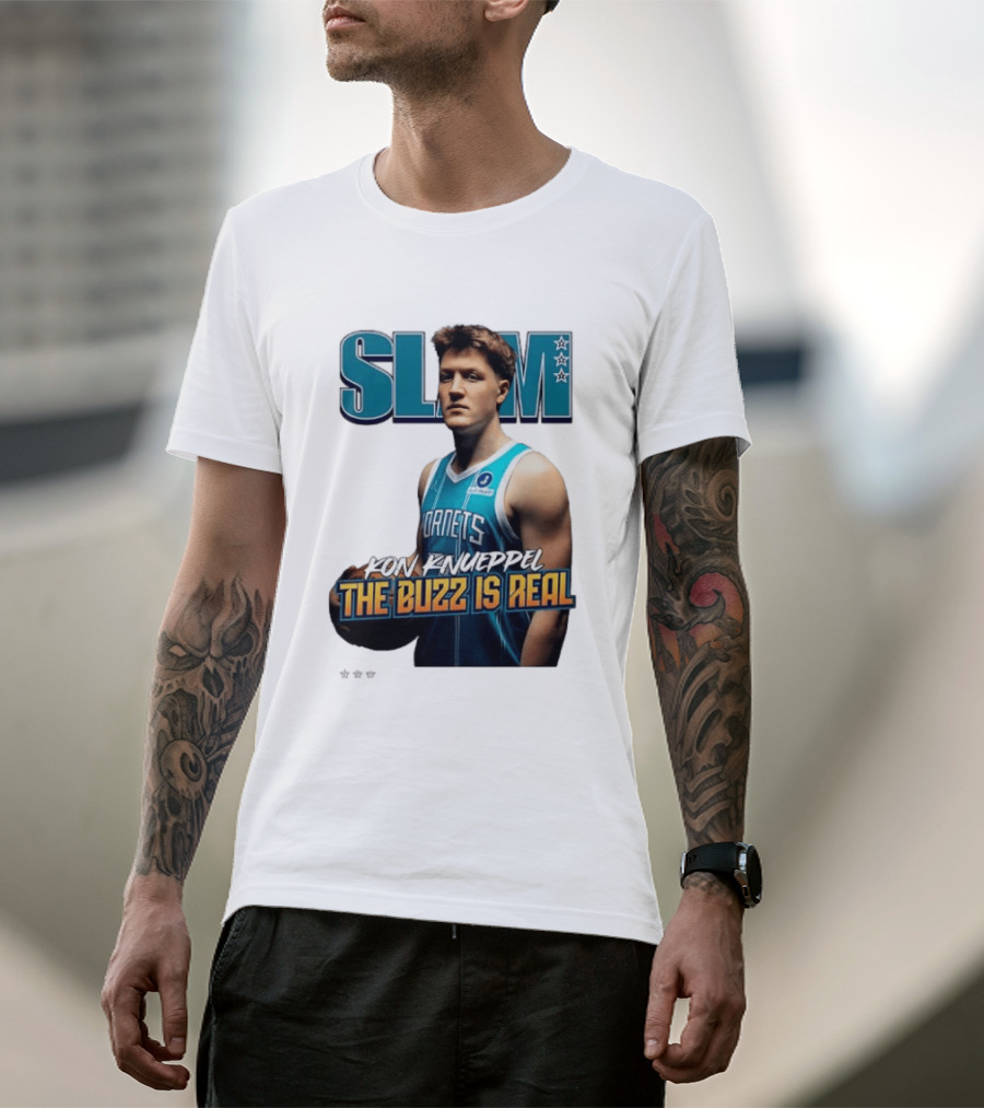 SLAM Kon Knueppel The Buzz Is Real Hornets Basketball T-Shirt