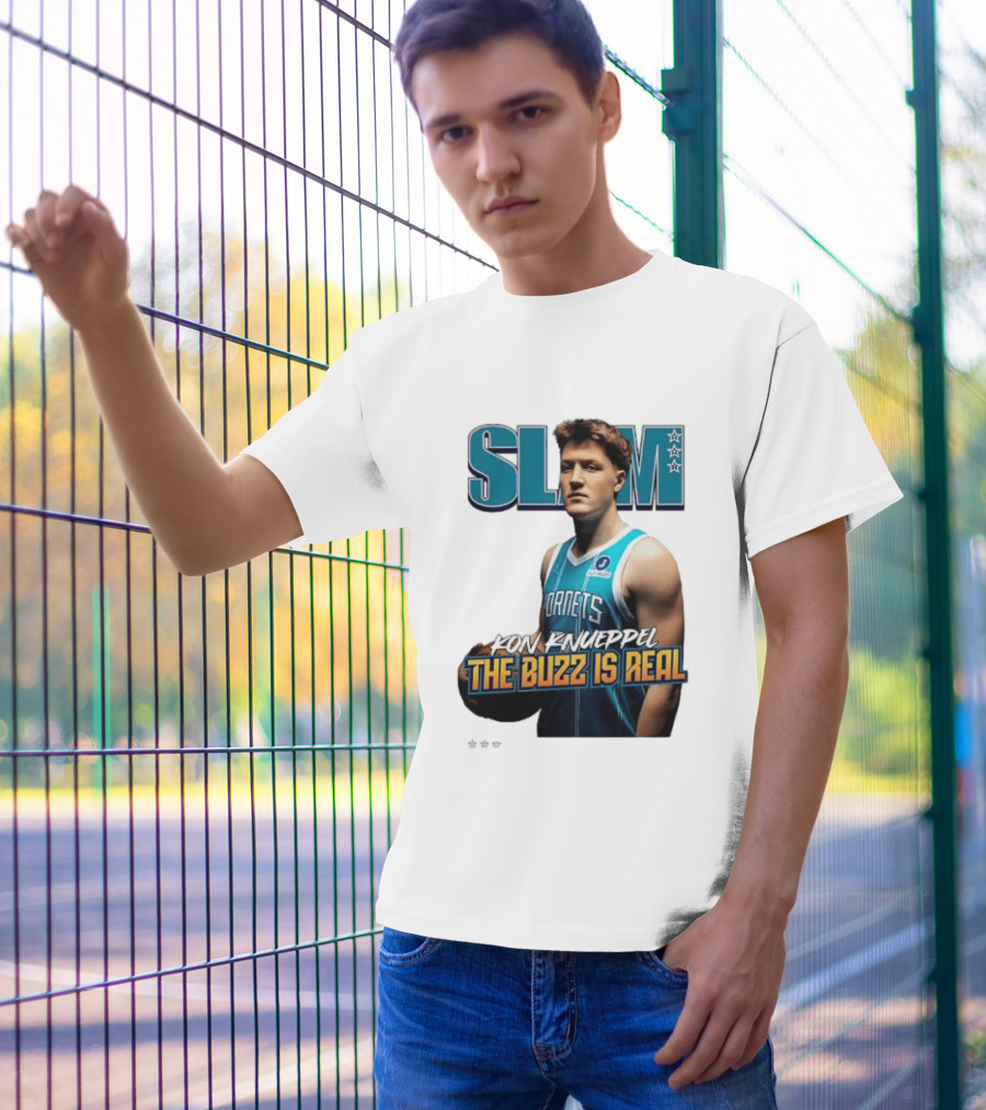 SLAM Kon Knueppel The Buzz Is Real Hornets Basketball T-Shirt
