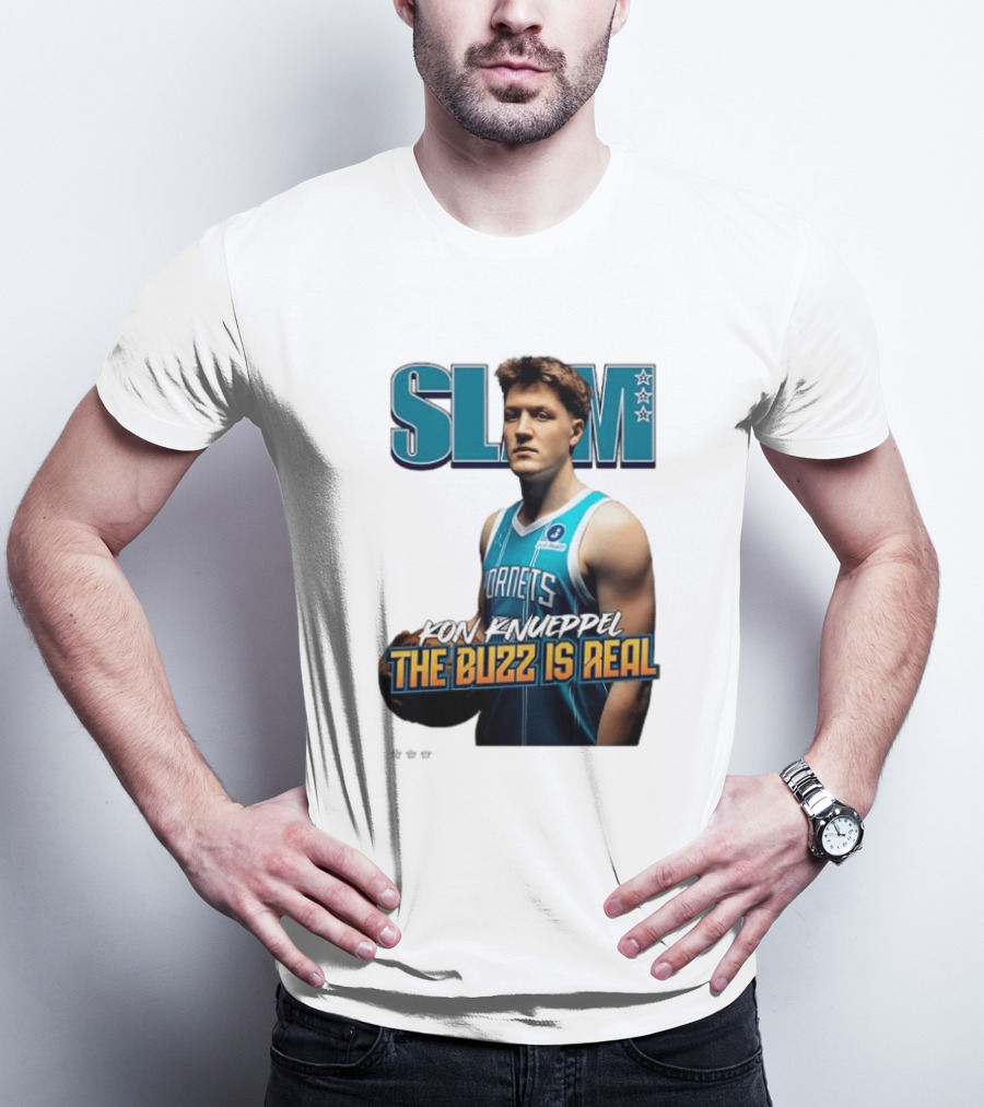 SLAM Kon Knueppel The Buzz Is Real Hornets Basketball T-Shirt