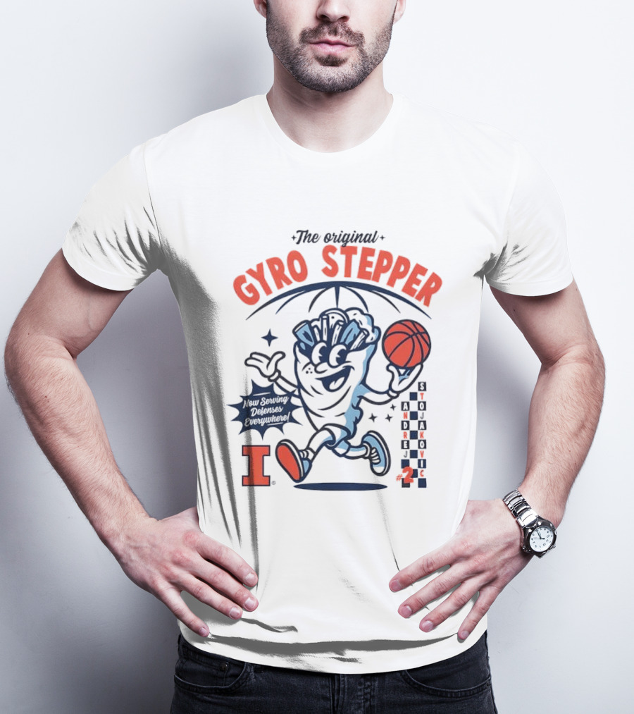 The Original Gyro Stepper Illinois Fighting Illini Basketball T-Shirt