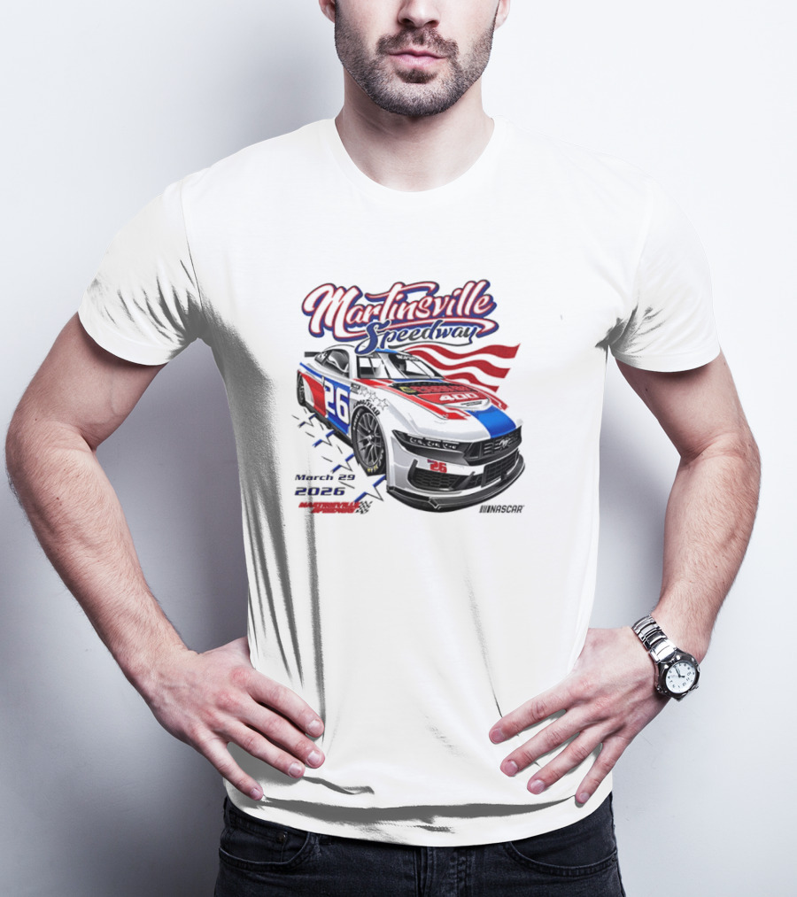 Martinsville Speedway 2026 March Race Event Nascar Car 36 T-Shirt