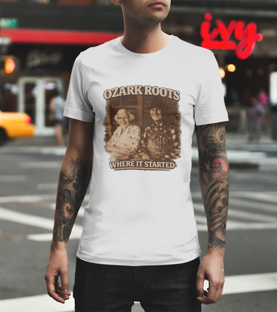 Ozark Roots Where It Started Vintage Farmhouse T-Shirt