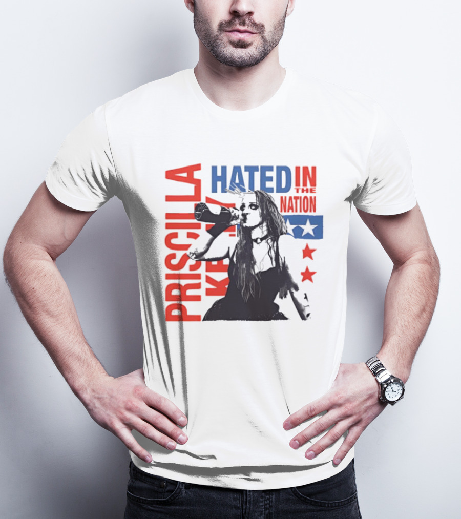 Priscilla Kelly NXT Hated In The Nation Bold Red And Blue T-Shirt