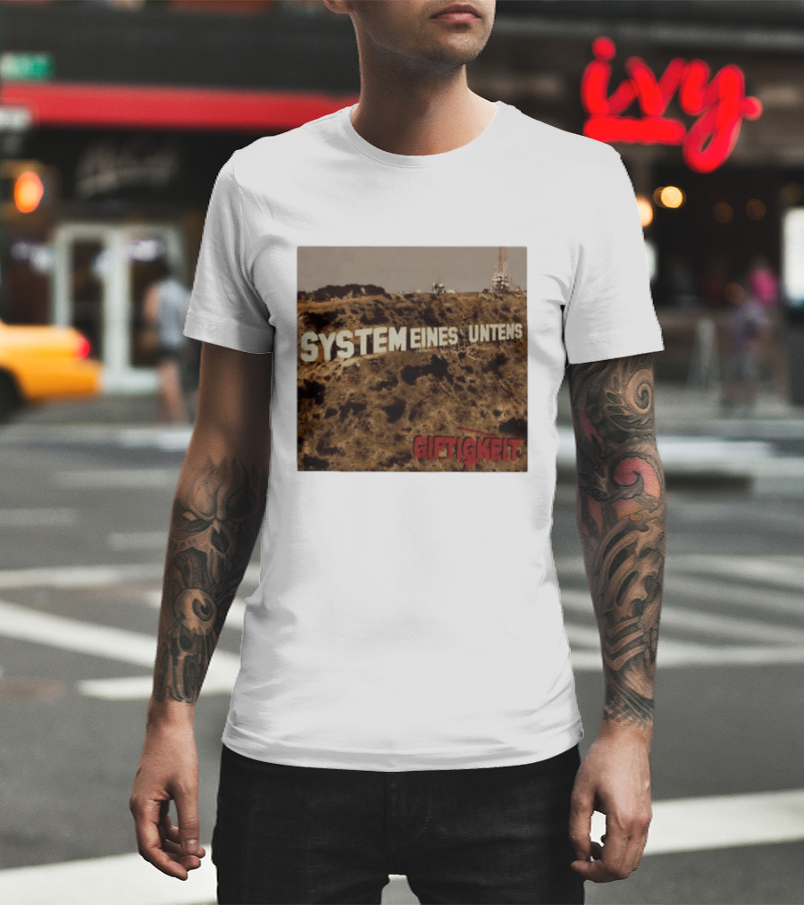 System Eines Untens Gifttigkeit Album Cover Hollywood Sign Spoof T-Shirt