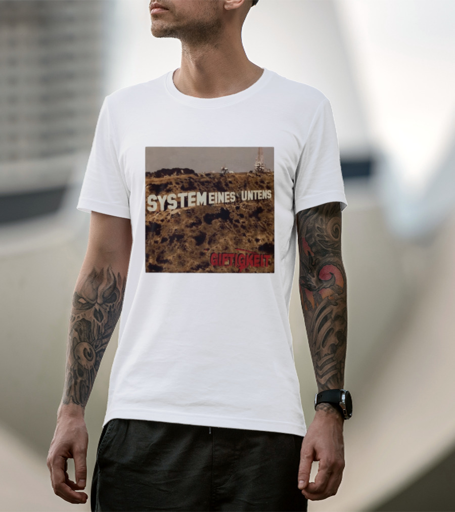 System Eines Untens Gifttigkeit Album Cover Hollywood Sign Spoof T-Shirt