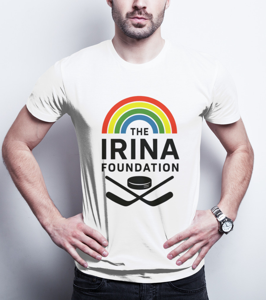 The Irina Foundation Rainbow Hockey Heated Rivalry Shane Ilya T-Shirt