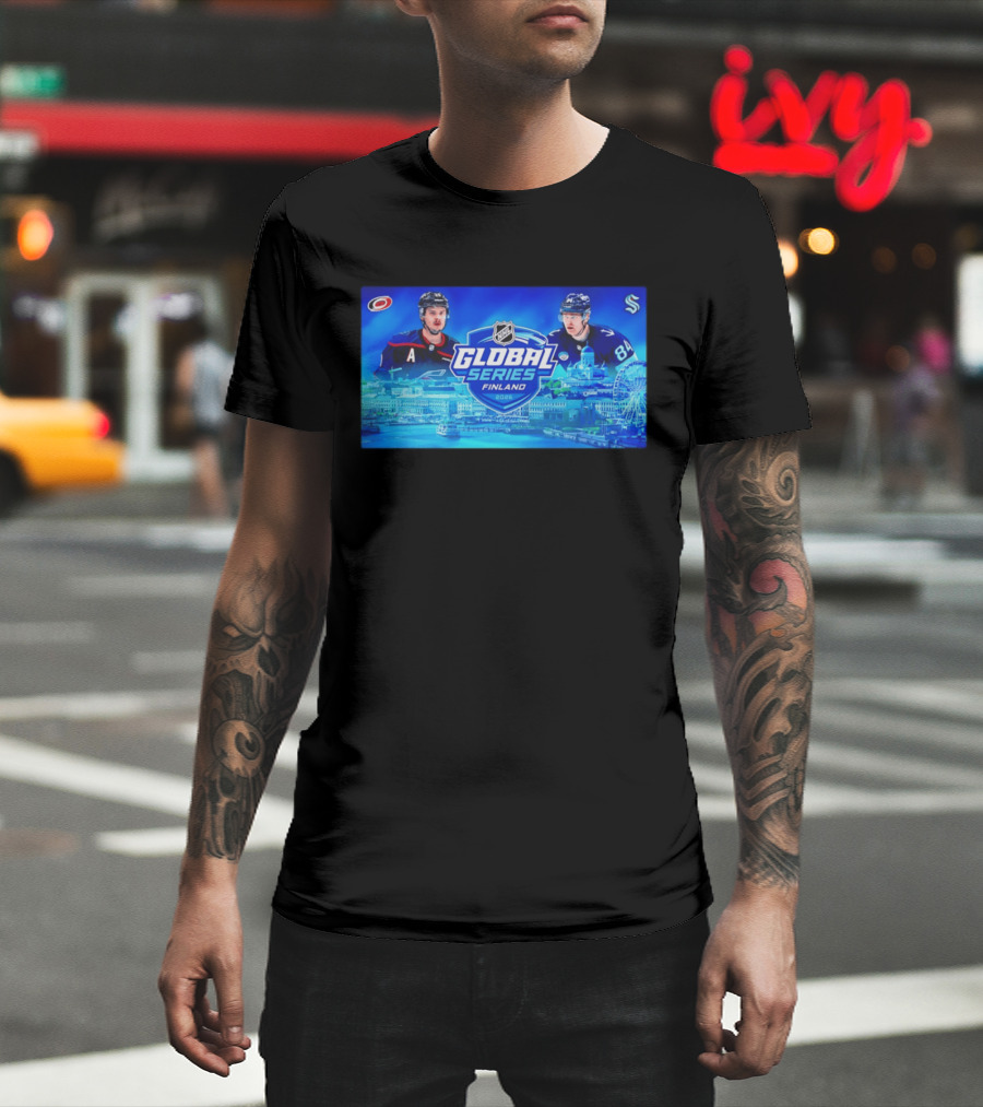 2026 NHL Global Series Finland Carolina Hurricanes Vs Seattle Kraken Helsinki Event T-Shirt