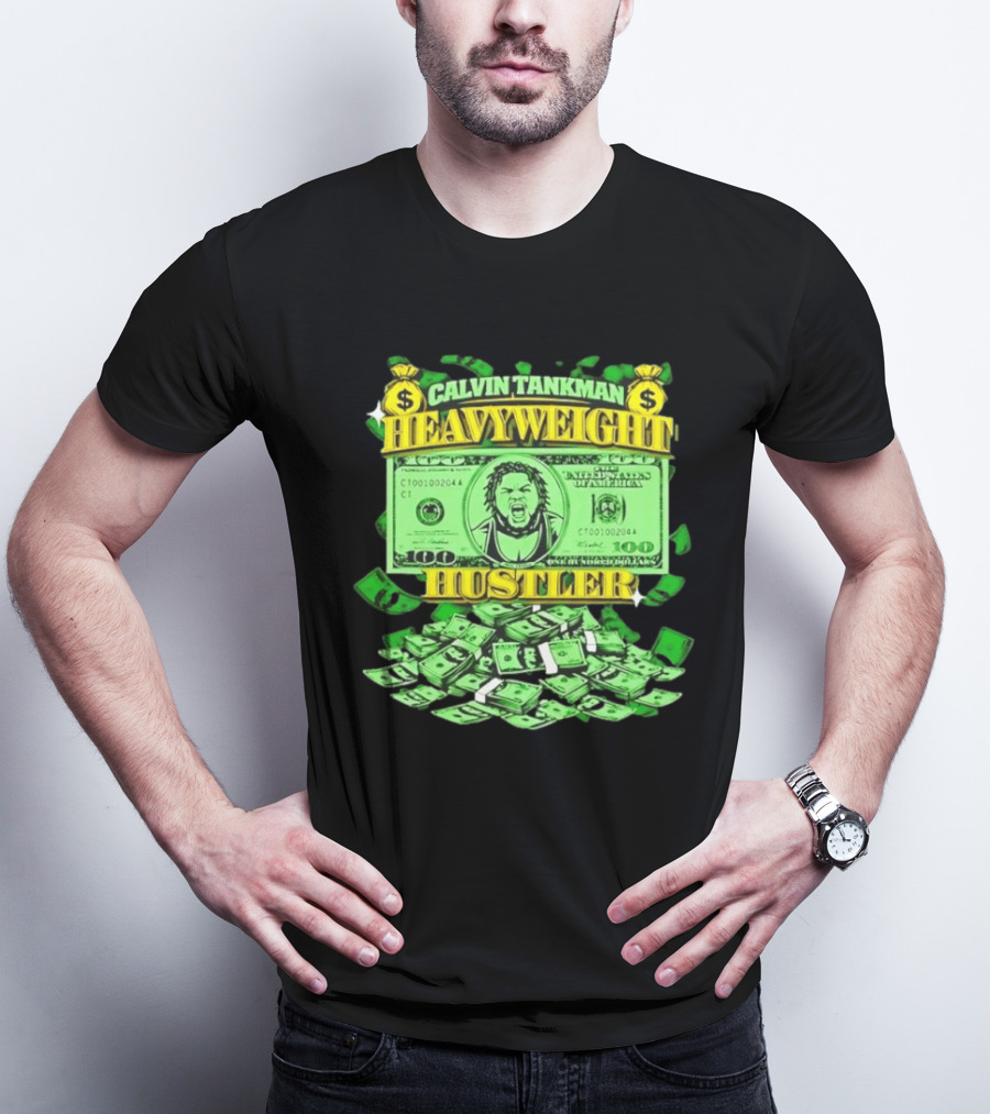 Calvin Tankman Heavyweight Hustler Dollar Bill Graphic Money T-Shirt