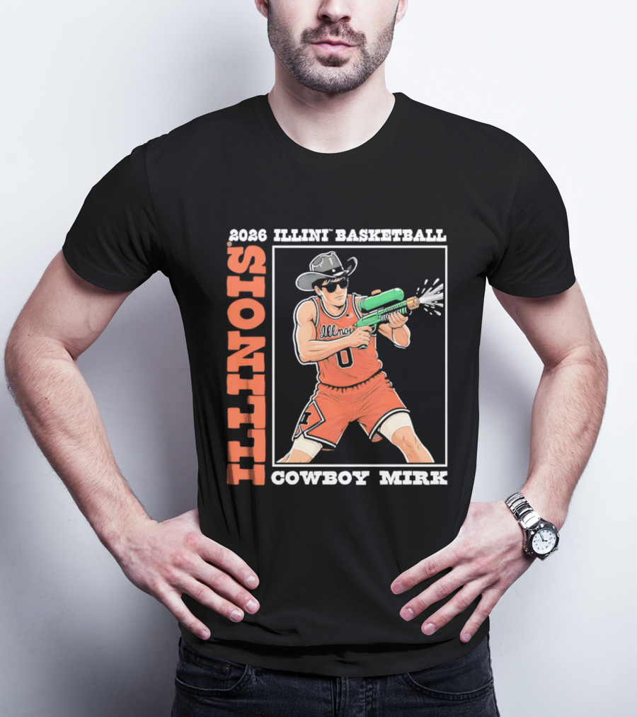 2026 Illinois Basketball Cowboy Mirk T-Shirt