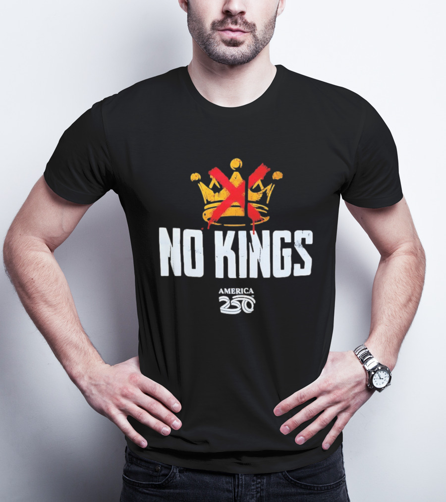 No Kings America 250 Crown Crossed Out T-Shirt