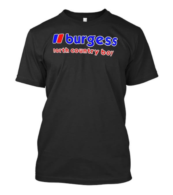 Burgess North Country Boy Retro Style Red Blue Vintage Look T-Shirt