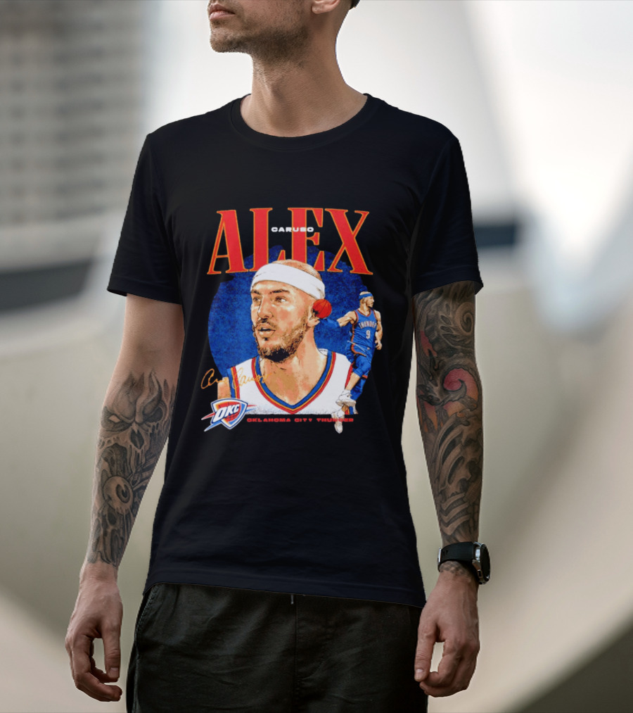 Alex Caruso OKC Thunder Oklahoma City Basketball Player T-Shirt