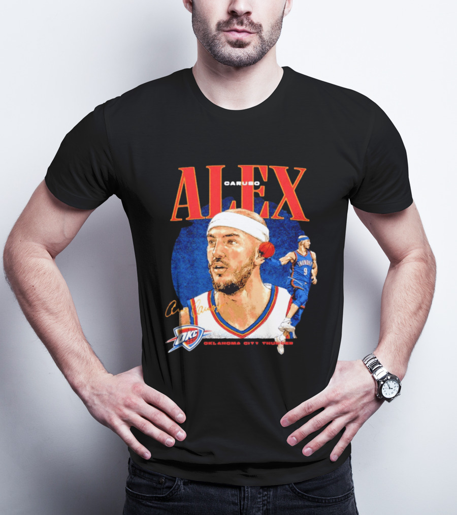Alex Caruso OKC Thunder Oklahoma City Basketball Player T-Shirt