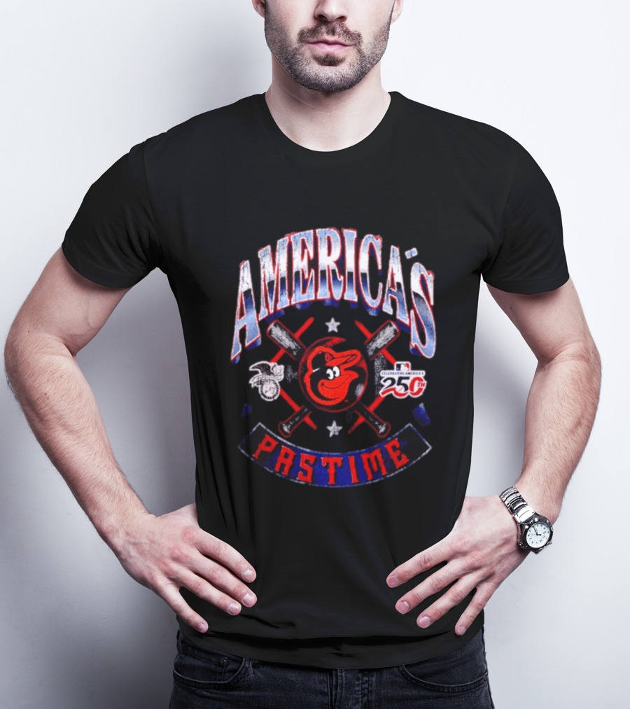 Baltimore Orioles Celebrating America's Pastime 25th Anniversary Americana T-Shirt