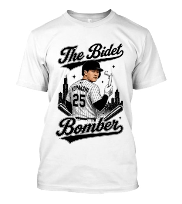 Murakami The Bidet Bomber 25 Baseball City Skyline T-Shirt