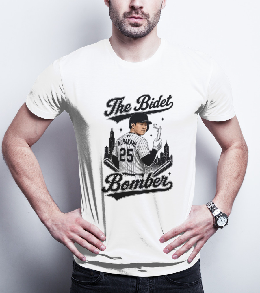 Murakami The Bidet Bomber 25 Baseball City Skyline T-Shirt