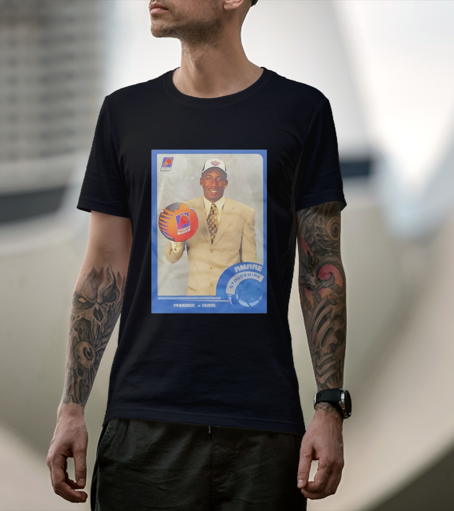 Amar'e Stoudemire Phoenix Suns Basketball Card 2002 Rookie NBA Trading Collectible T-Shirt