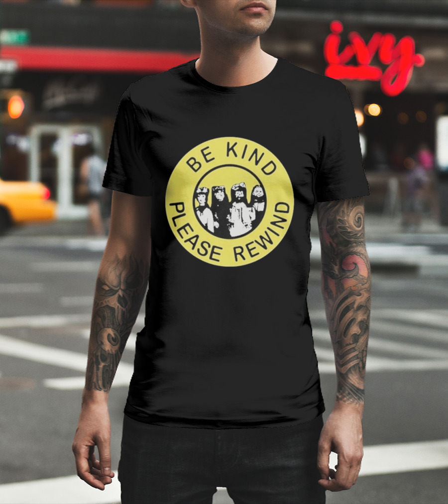 Be Kind Please Rewind Puppet Combo Yellow Circle T-Shirt