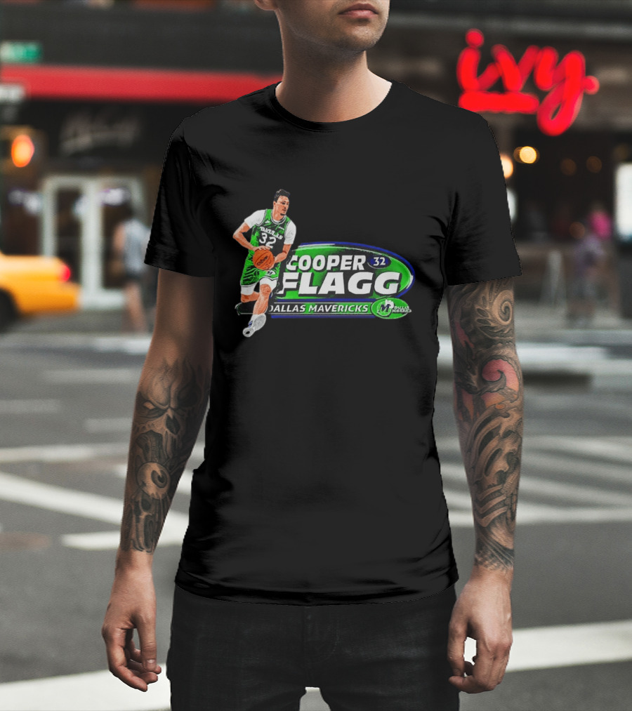 Cooper Flagg Dallas Mavericks 32 ROY Basketball Player T-Shirt