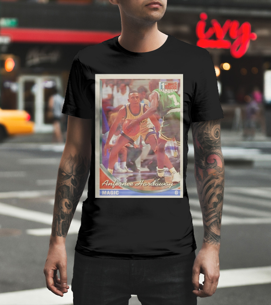 Anfernee Hardaway Magic G First Round NBA Draft 1993 Basketball Card T-Shirt