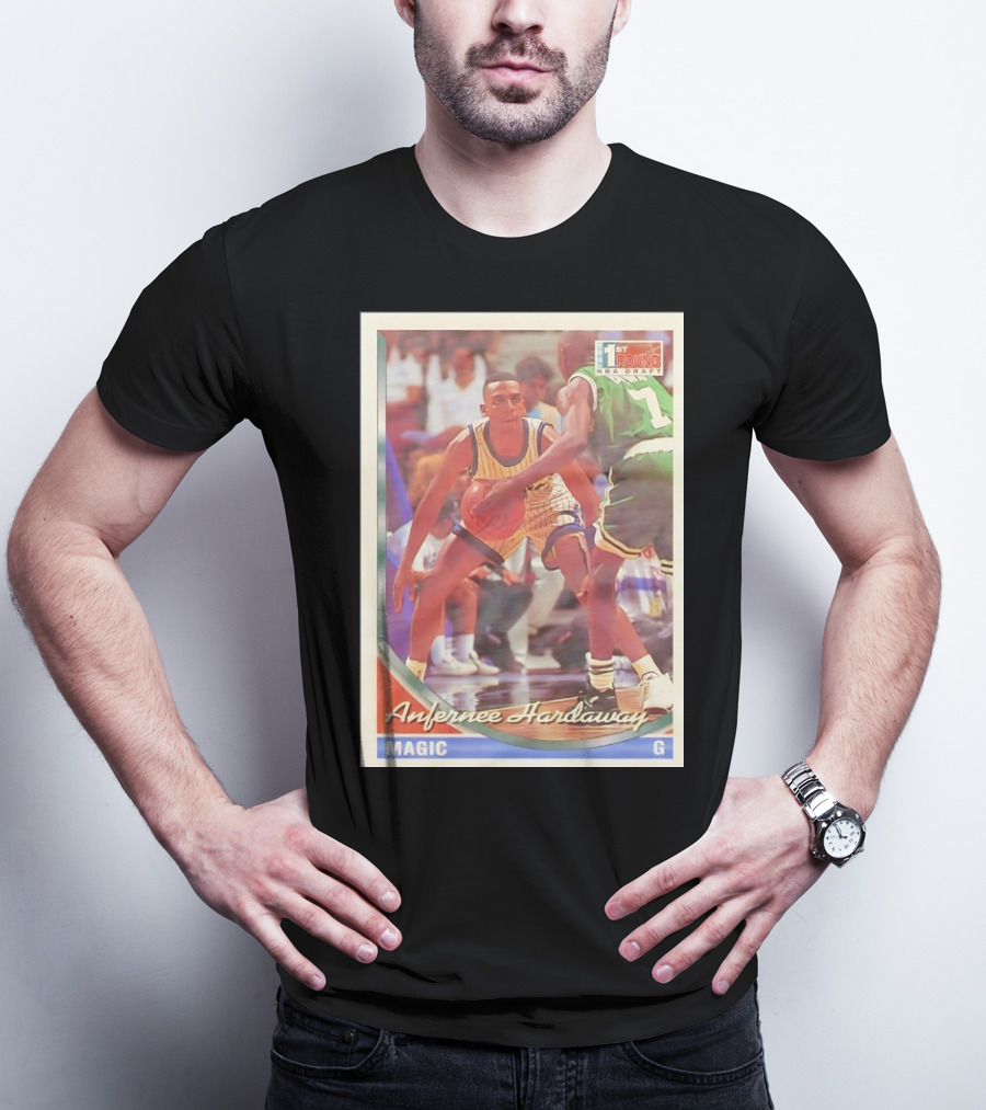 Anfernee Hardaway Magic G First Round NBA Draft 1993 Basketball Card T-Shirt