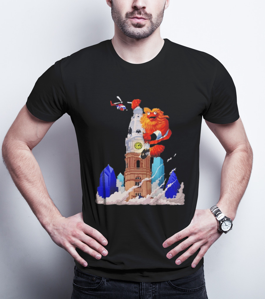 Philadelphia Flyers Gritty William Penn Statue City Hall Adventure T-Shirt