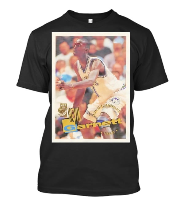 Kevin Garnett NBA 1995 Minnesota Timberwolves Rookie Card Forward T-Shirt