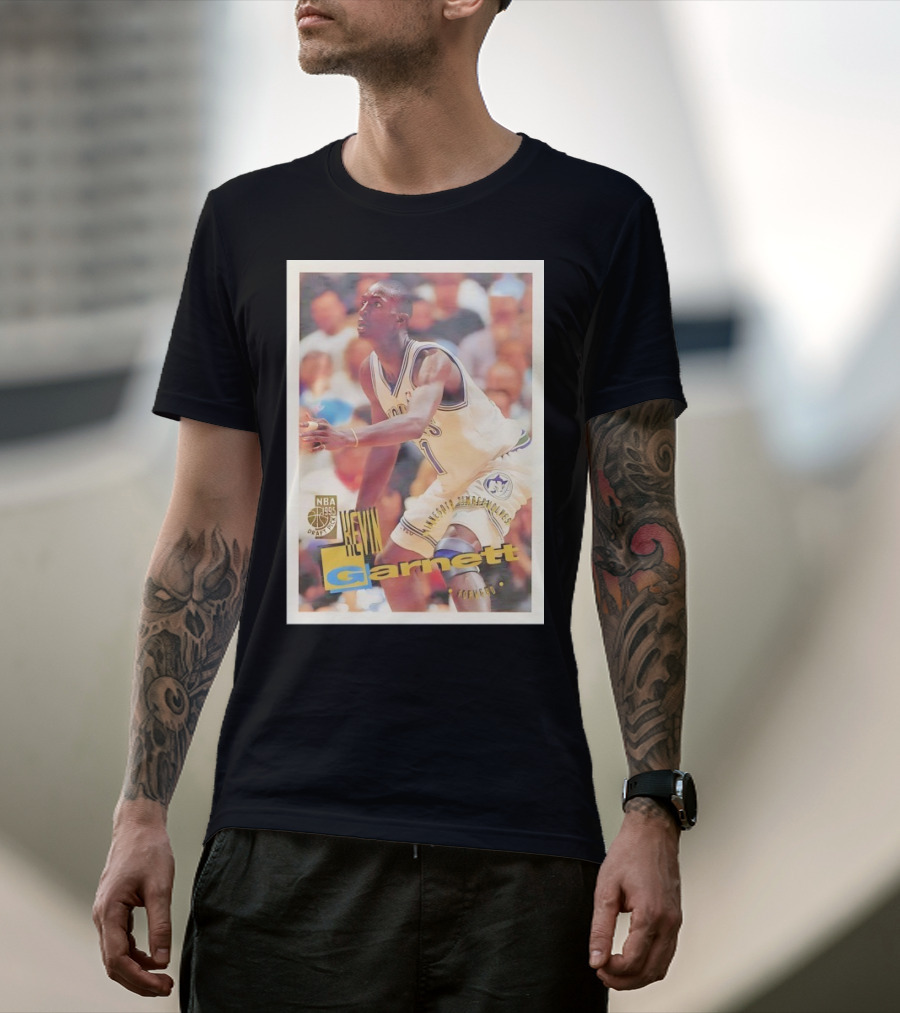 Kevin Garnett NBA 1995 Minnesota Timberwolves Rookie Card Forward T-Shirt