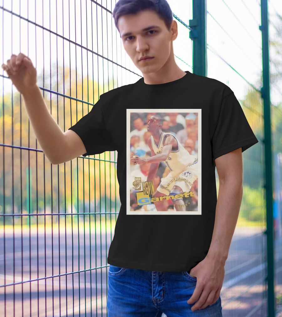 Kevin Garnett NBA 1995 Minnesota Timberwolves Rookie Card Forward T-Shirt
