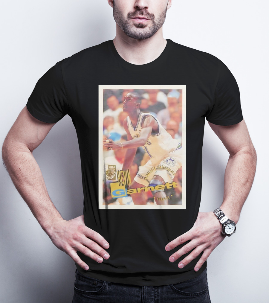 Kevin Garnett NBA 1995 Minnesota Timberwolves Rookie Card Forward T-Shirt