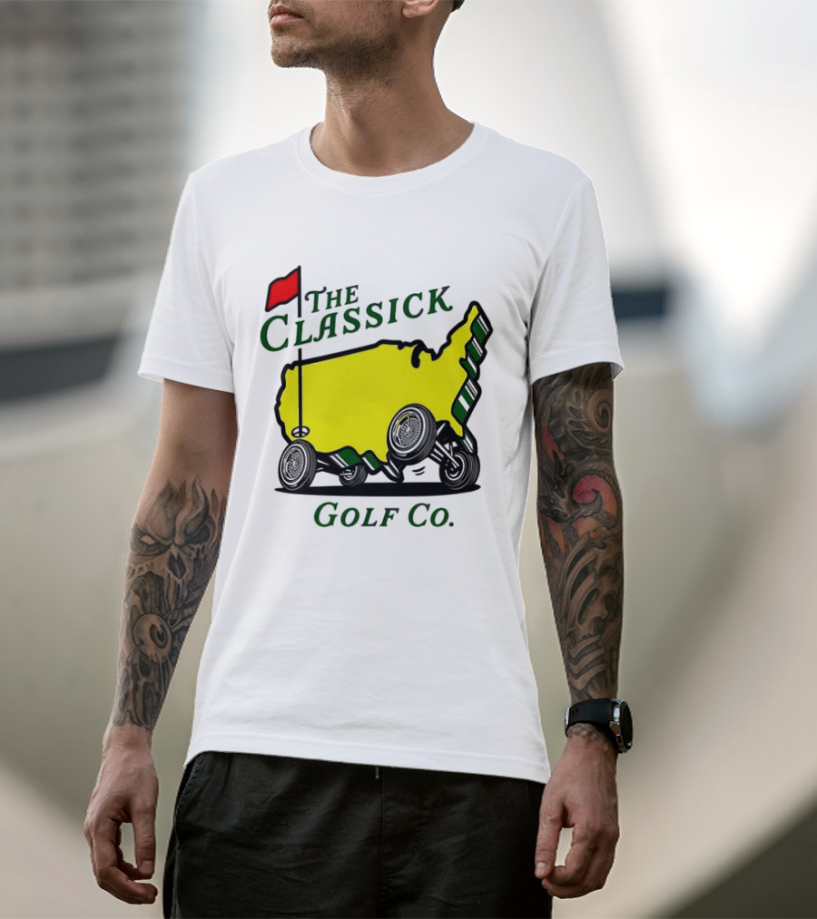 The Classick Golf Co Masters USA Map Golf Cart T-Shirt