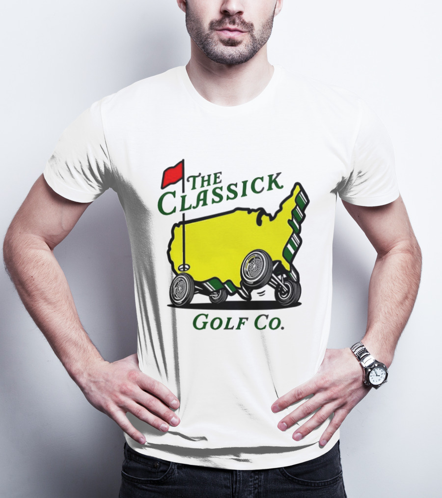 The Classick Golf Co Masters USA Map Golf Cart T-Shirt