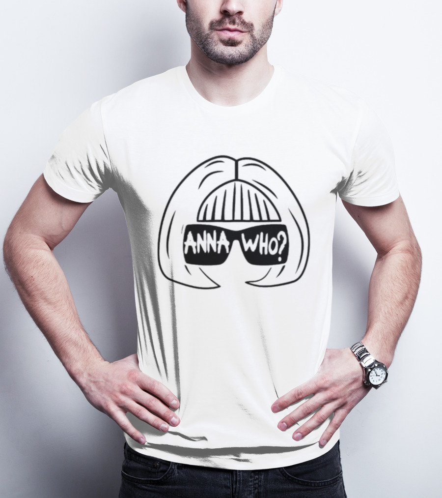 Anna Wintour Anna Who Sunglasses Hair Sketch T-Shirt