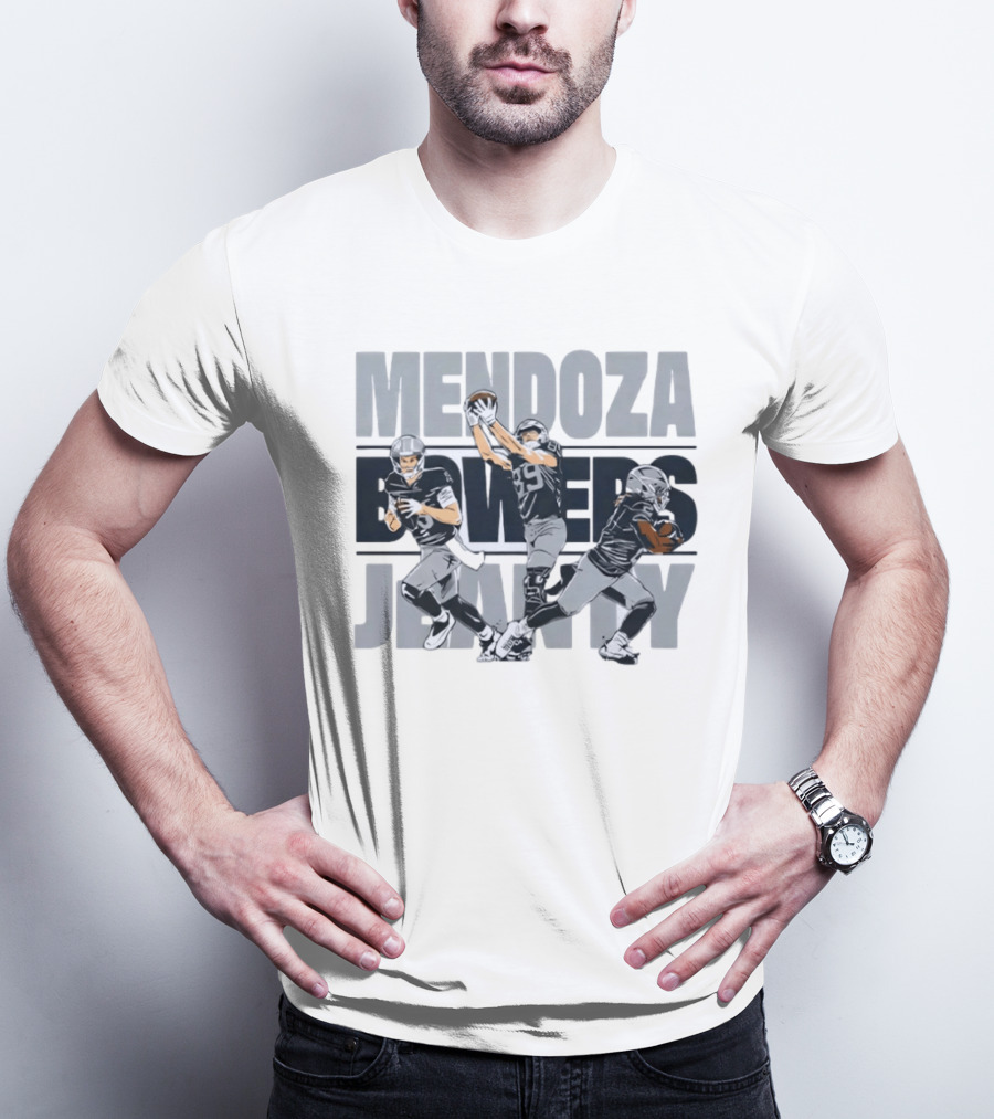 Mendoza Bowers Jerry Las Vegas Raiders Football T-Shirt