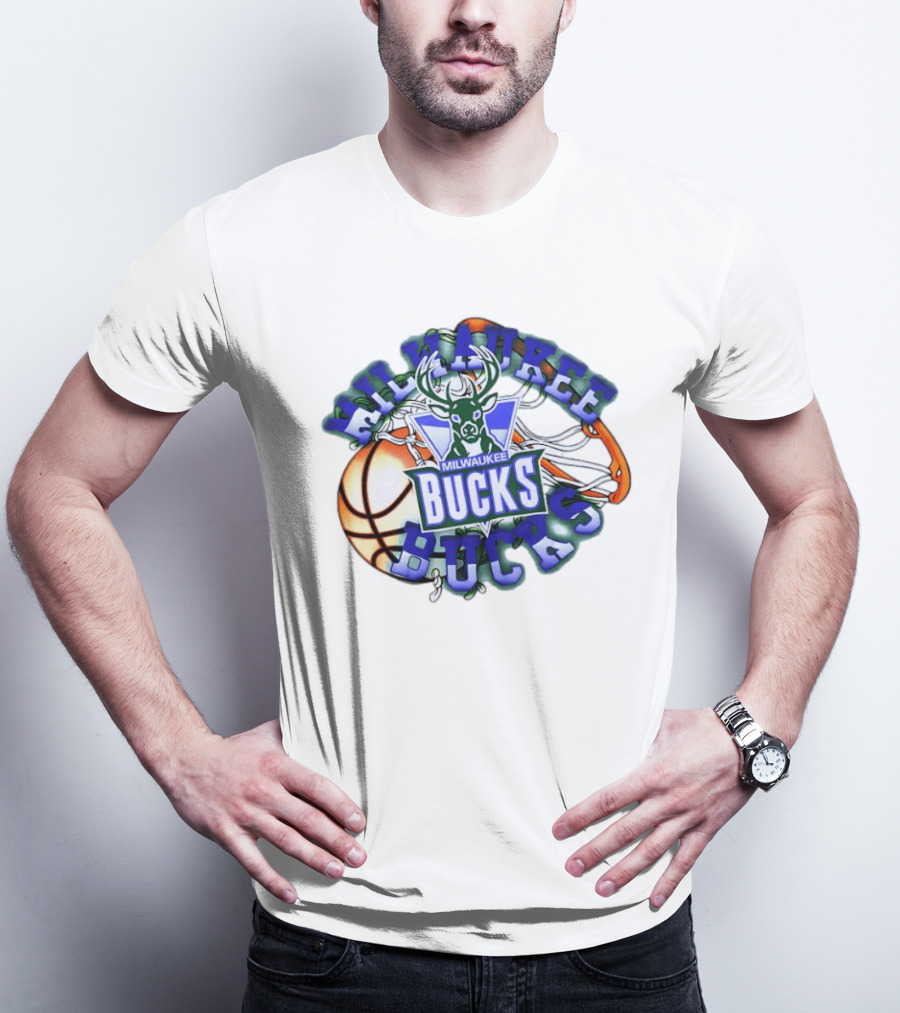 Milwaukee Bucks Basketball Hoop Deer T-Shirt