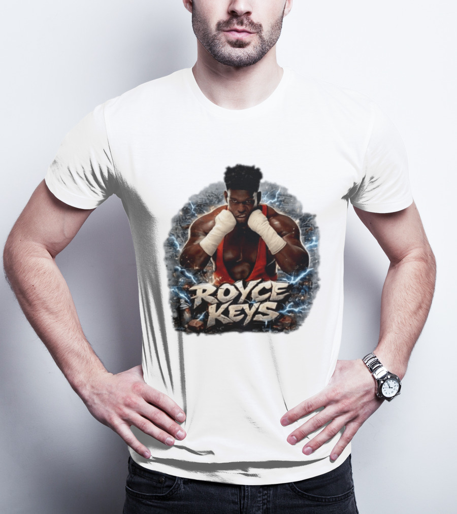 Royce Keys AEW Boxing Pose Lightning T-Shirt