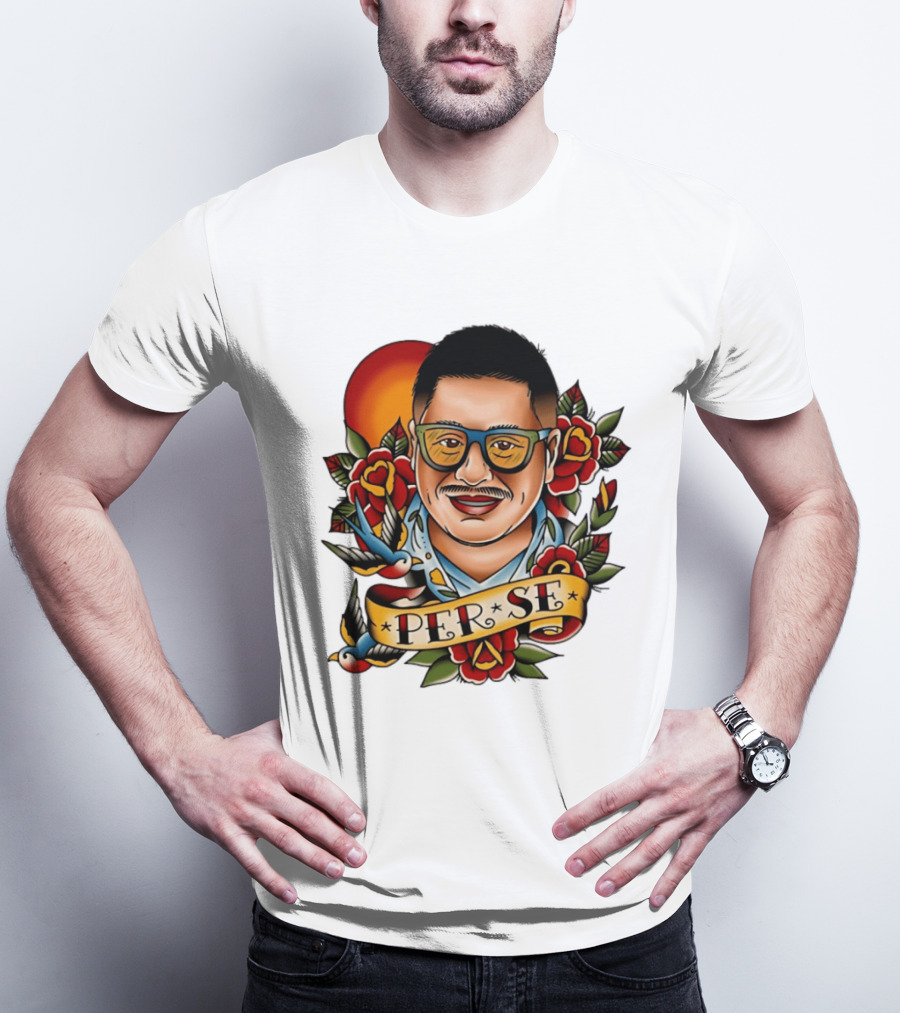 Per Se Old School Tattoo Roses Swallow T-Shirt