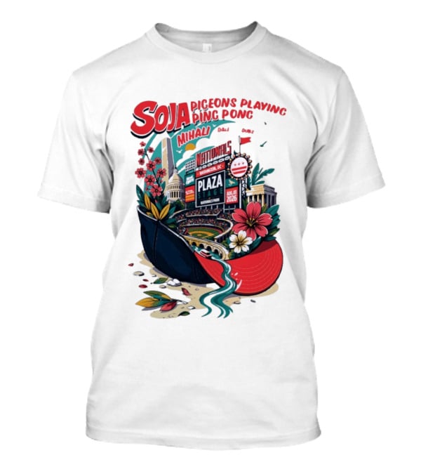SOJA Pigeons Playing Ping Pong Mihali Nationals Park Plaza Stage DC August 1 2026 T-Shirt