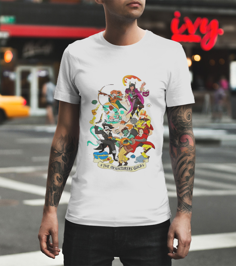 The Oxventurers Guild YouTube Outside Xbox Characters Adventure Fantasy T-Shirt