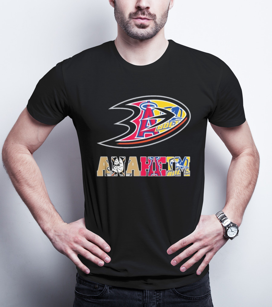 Anaheim Ducks Angels Rams Sports Teams Fan Merchandise T-Shirt