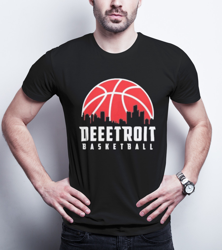 Deeetroit Basketball Cityline Detroit Pistons 2026 T-Shirt