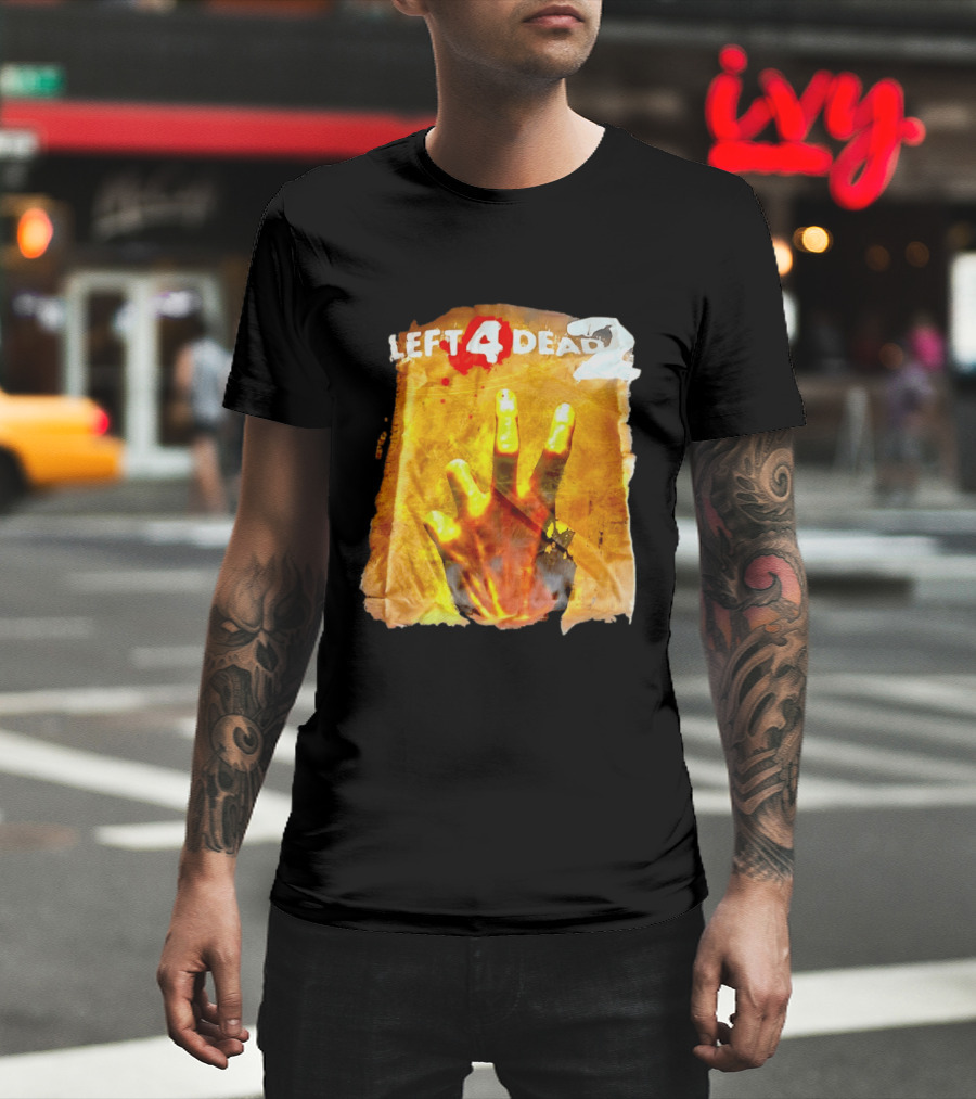 Left 4 Dead 2 Zombie Hand Iconic Horror Game T-Shirt