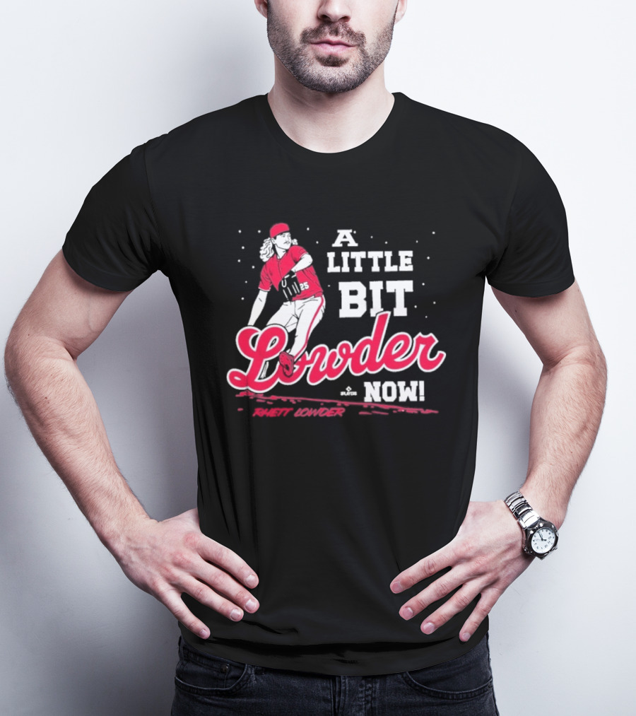 Rhett Lowder A Little Bit Lowder Now Baseball Pitcher T-Shirt