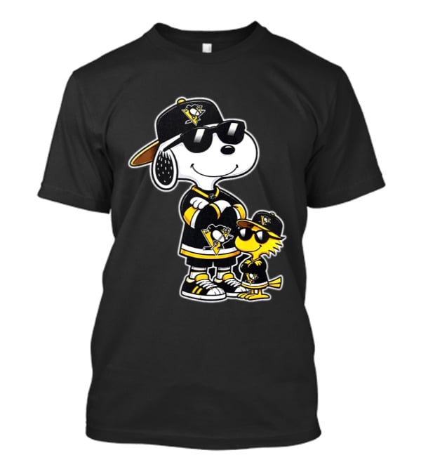 Snoopy Woodstock Pittsburgh Penguins NHL 2026 Sports Fan Collaboration T-Shirt