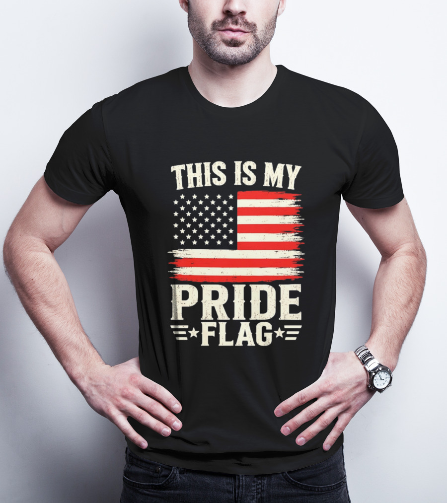 This Is My Pride Flag American Flag Stars And Stripes T-Shirt
