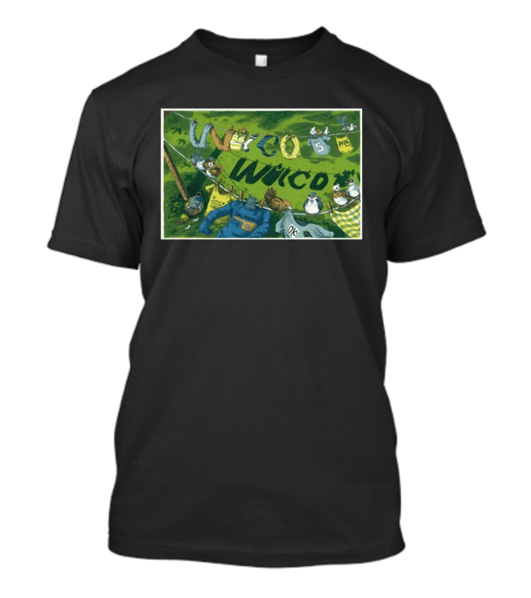 Wilco Oklahoma City OK 5 5 2026 Tour Birds And Clothesline T-Shirt