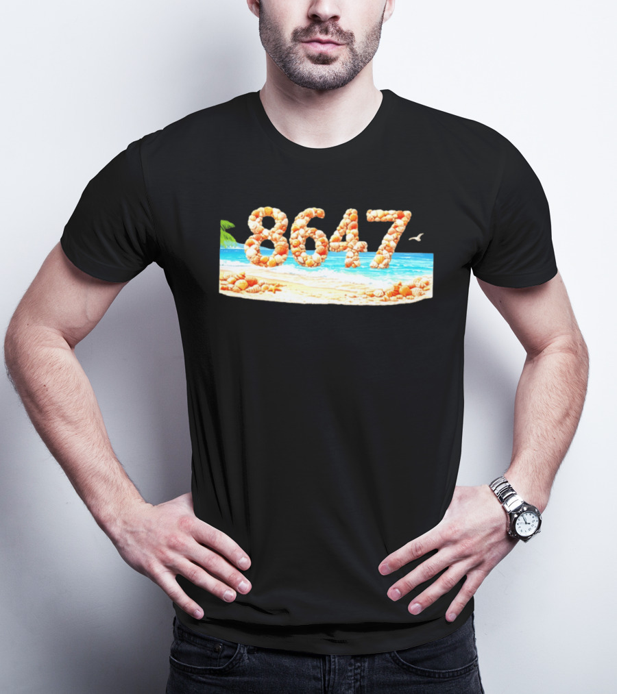8647 Beach Edition Sun Sand Seashells Tropical Paradise T-Shirt