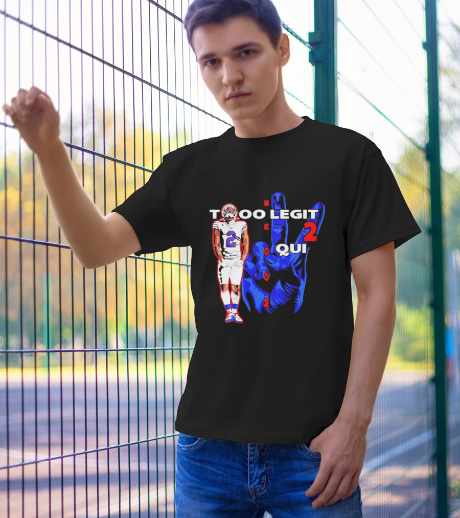 Too Legit 2 Quit DJ Moore Number 2 Buffalo Bills T-Shirt
