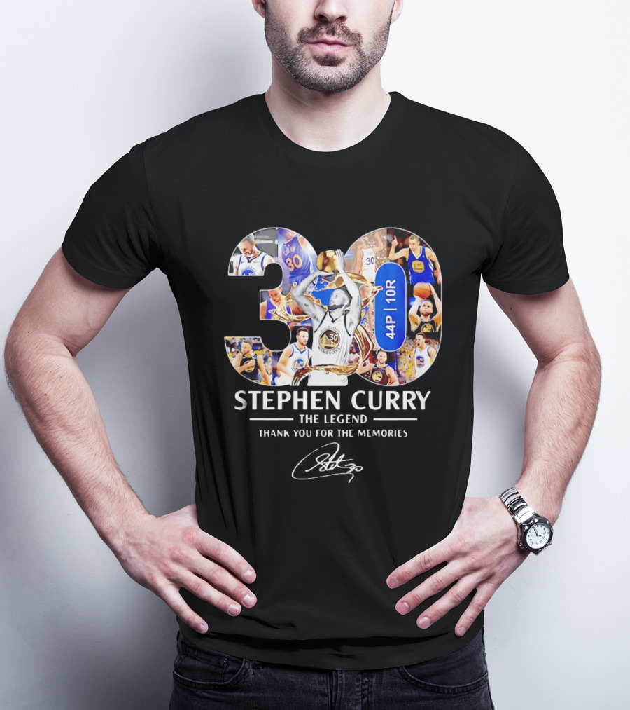 Stephen Curry 30 The Legend Thank You For The Memories 44P 10R T-Shirt