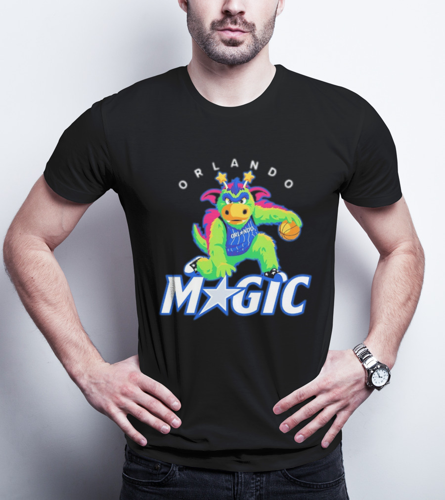 NBA Orlando Magic Stuff The Magic Dragon Basketball T-Shirt